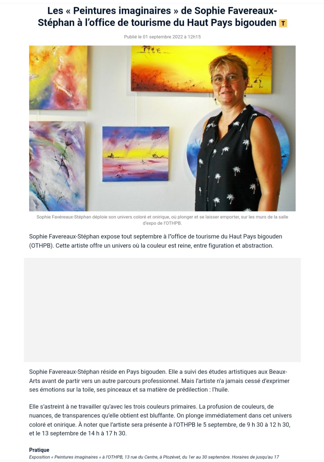 EXPOSITION IMAGINAIRE 2022 | Sophie Favéreaux Stéphan